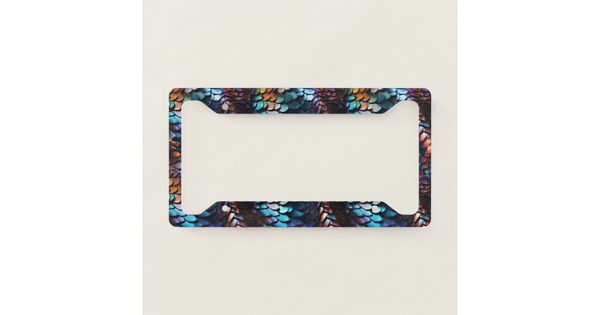 Dragon Scales License Plate Frame | Zazzle