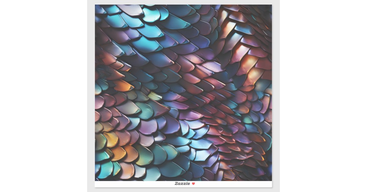 Dragon Scales Vinyl Sticker | Zazzle