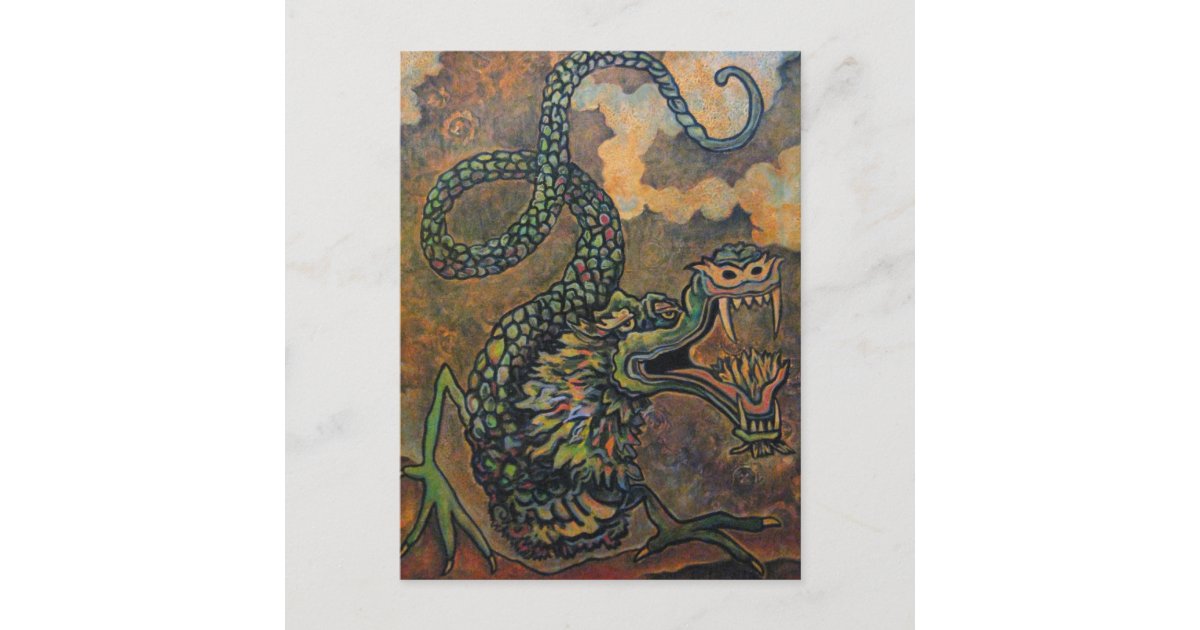 Dragon Scroll, Japanese Art Postcard | Zazzle