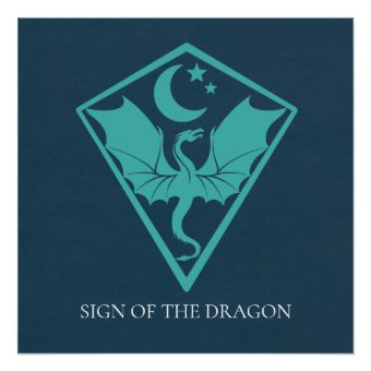 Dragon Sigil Symbol Shield Poster | Zazzle