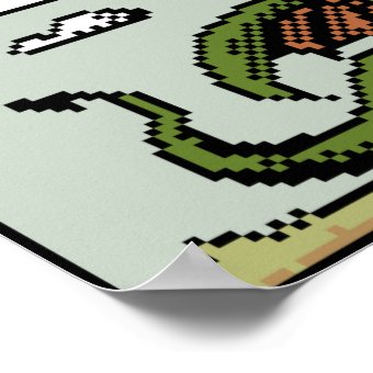 Dragon Slayer 8-bit Pixel Art Poster | Zazzle