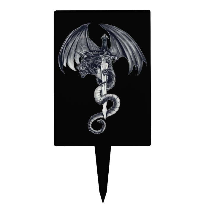Dragon & Sword Cake Topper | Zazzle