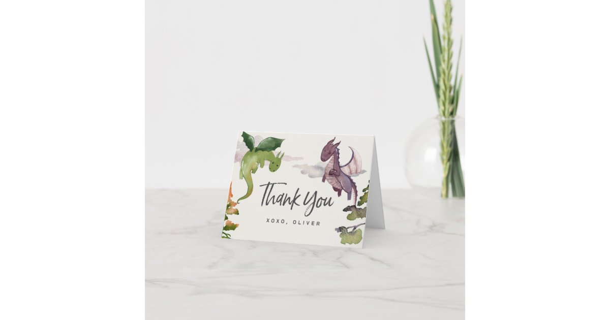 Dragon Thank You Card | Zazzle