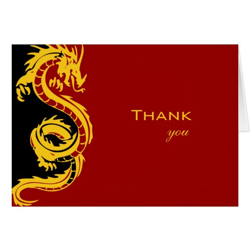 Dragon Thank You Card | Zazzle