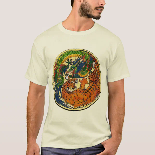 Dragon/Tiger Yin Yang T-Shirt | Zazzle