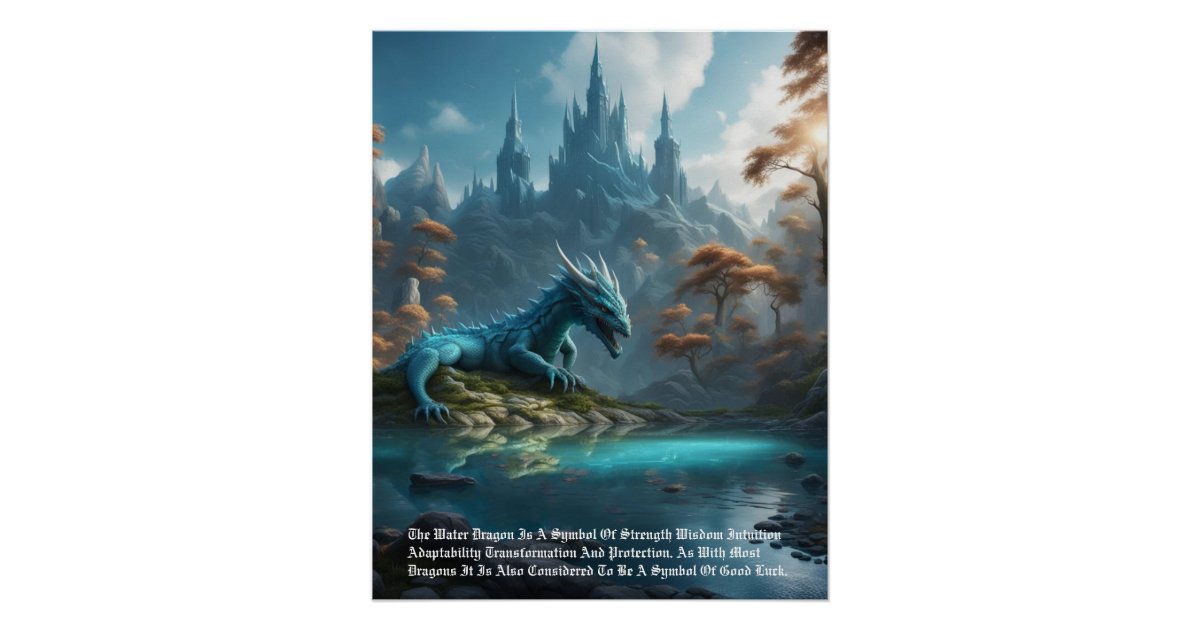 Dragon Water Poster | Zazzle