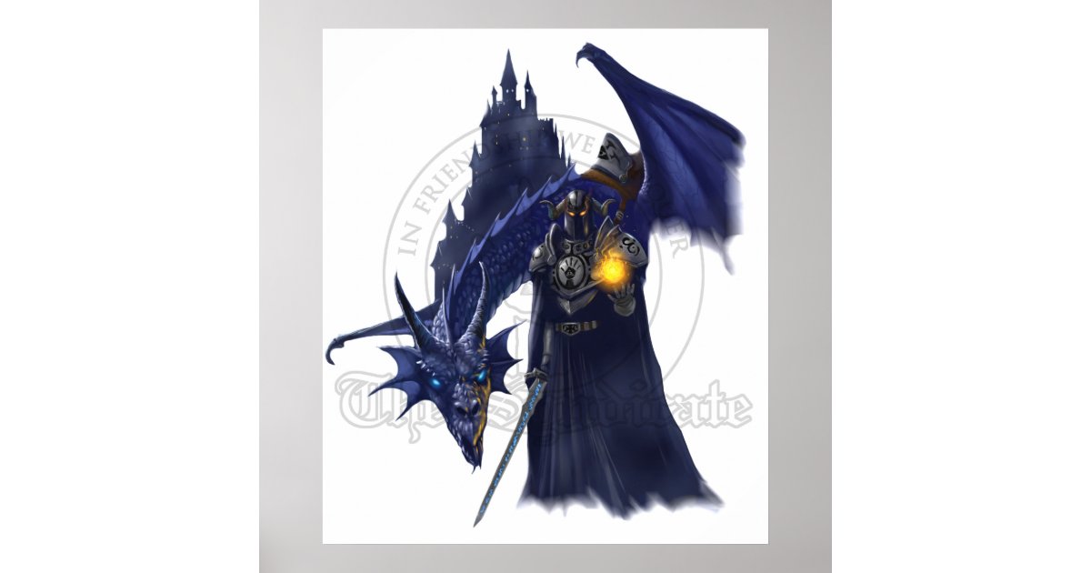 Dragon With Watermark Mage Poster | Zazzle