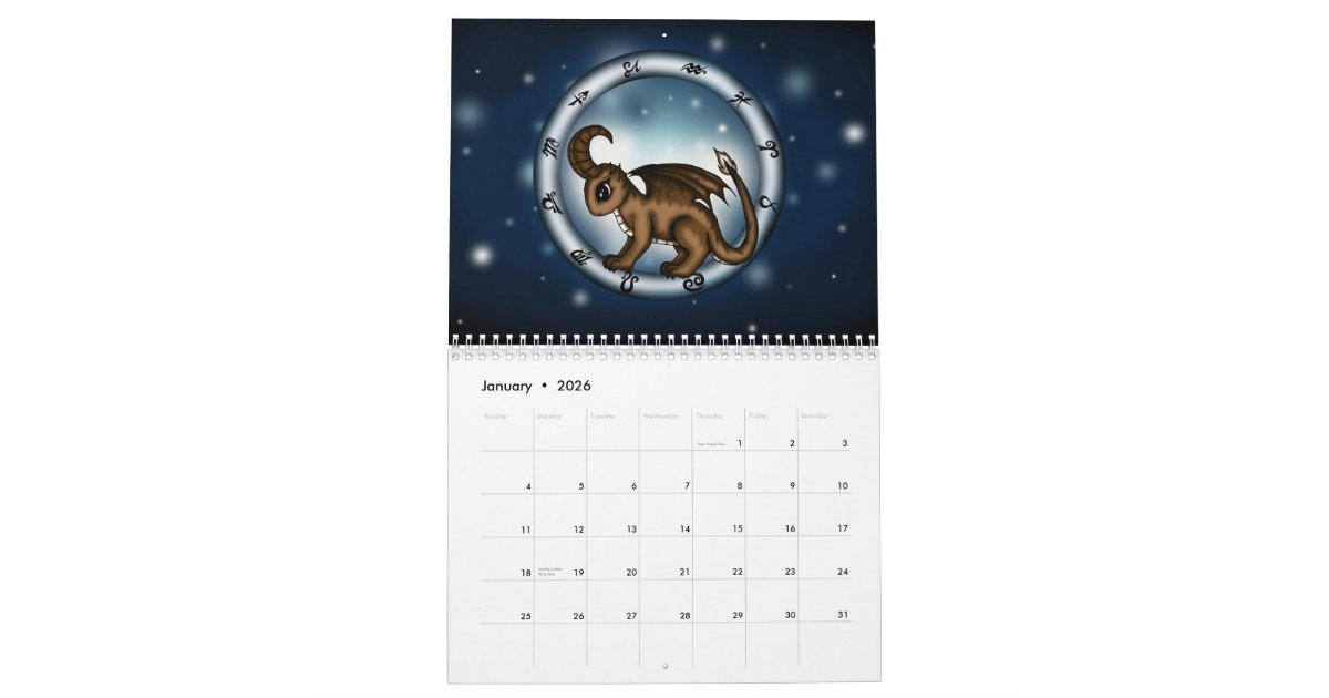 Dragon Zodiacsigns Calendar | Zazzle
