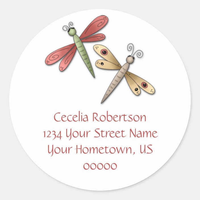 Dragonflies Address Label | Zazzle.com