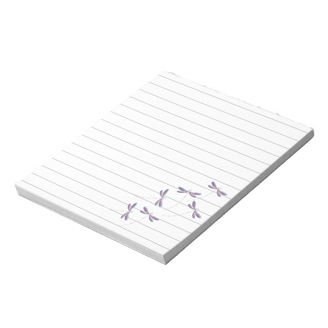 Dragonflies in flight notepad | Zazzle