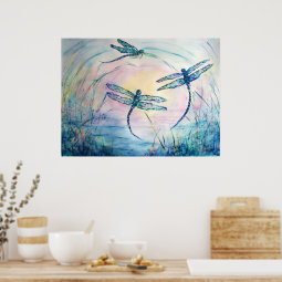 Dragonflies Poster | Zazzle