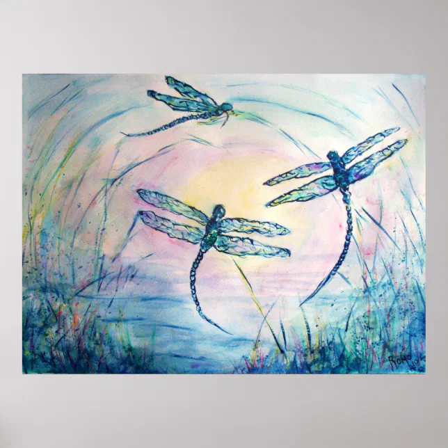 Dragonflies Poster | Zazzle