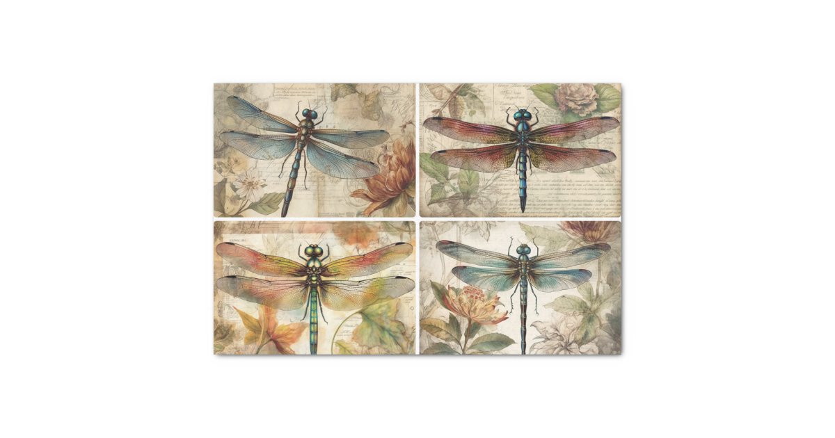 Dragonflies Tissue Paper | Zazzle