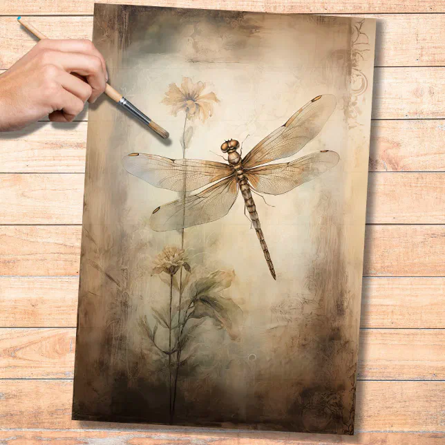 Dragonfly 1 Decoupage Paper | Zazzle