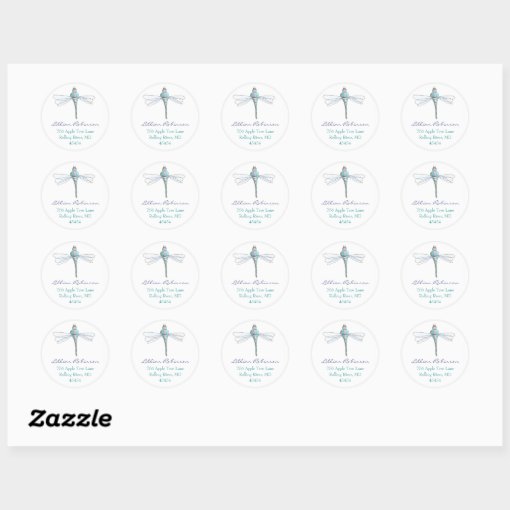 Dragonfly address label | Zazzle
