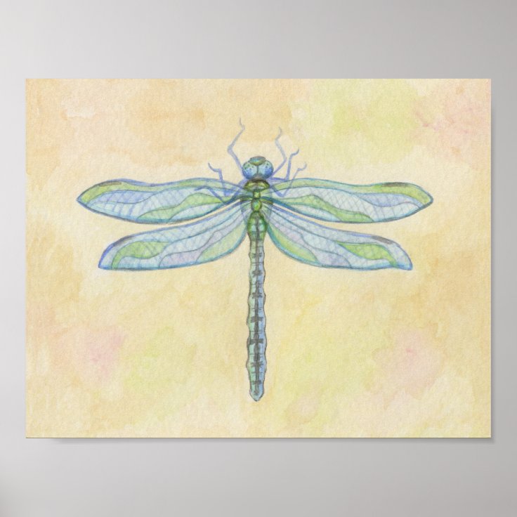 Dragonfly art print | Zazzle