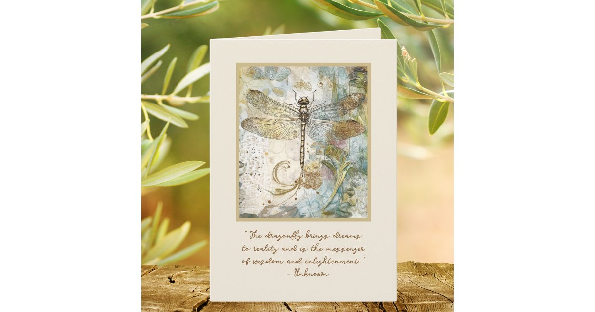 Dragonfly Birthday or Any Occasion Custom Text Card | Zazzle