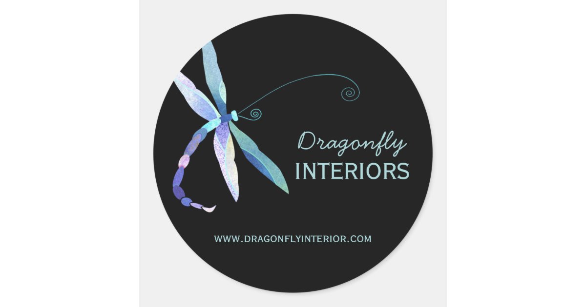 Dragonfly Business Advertising | Product Label | Zazzle