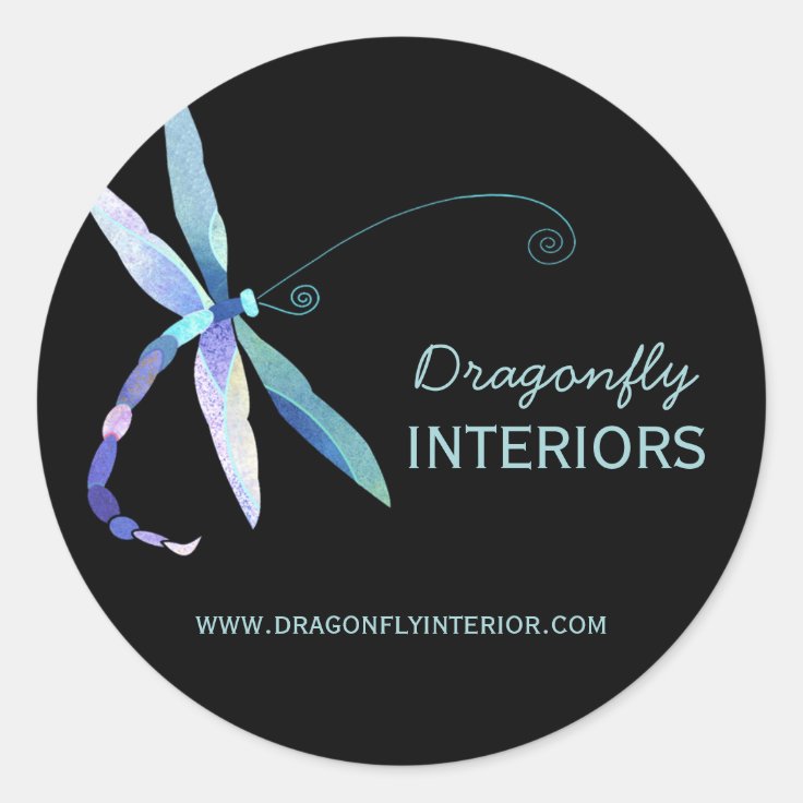 Dragonfly Business Advertising | Product Label | Zazzle