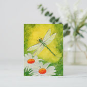 Dragonfly Daisies Postcard | Zazzle