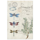 Dragonfly Ephemera Furniture Decoupage Paper | Zazzle