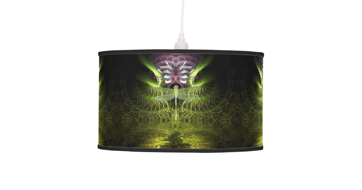 Dragonfly Fractal Magic Table Lamp Shade | Zazzle
