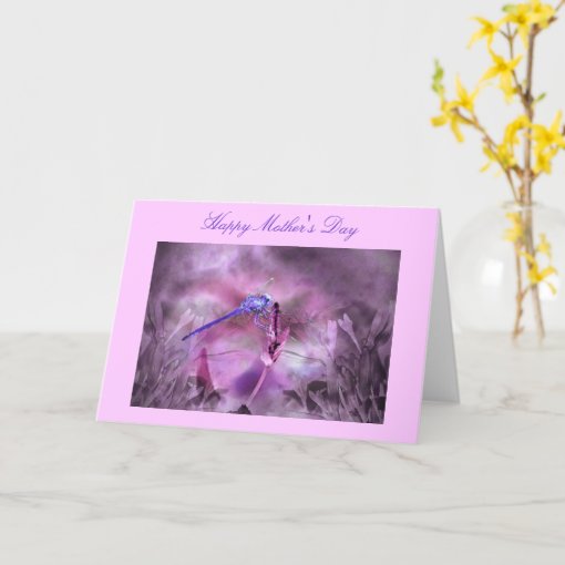 Dragonfly Happy Mother's Day Greeting Card | Zazzle