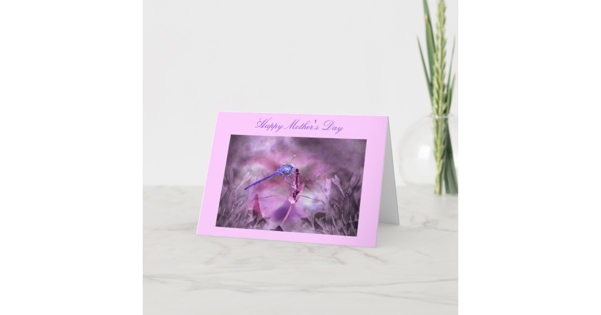 Dragonfly Happy Mother's Day Greeting Card | Zazzle