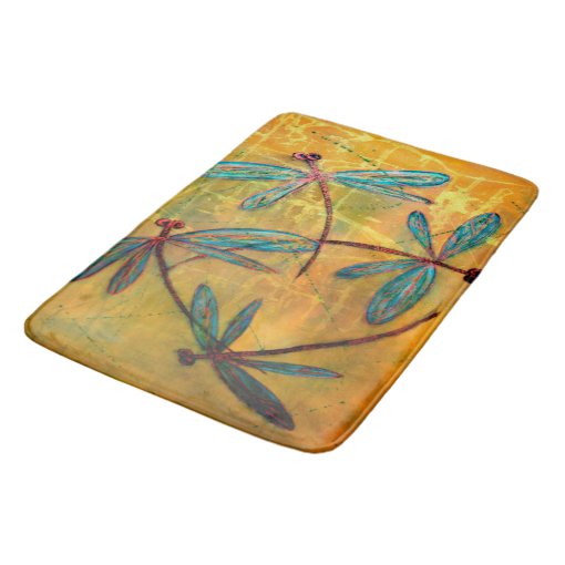Dragonfly Haze Bath Mat | Zazzle