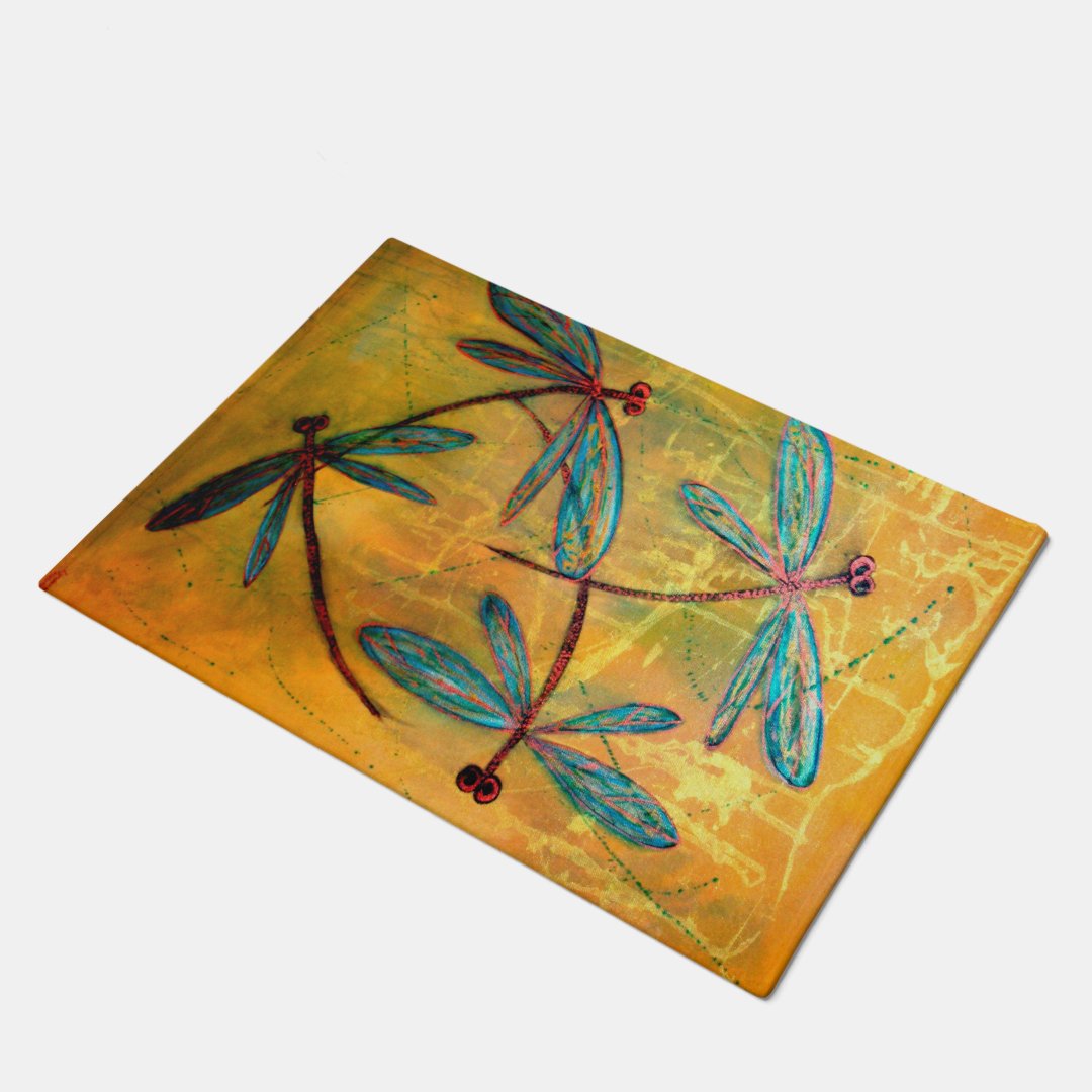 Dragonfly Haze Doormat | Zazzle