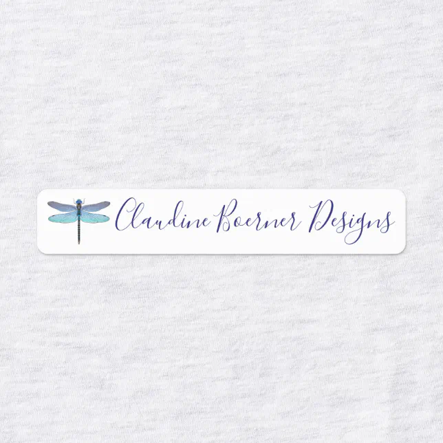Dragonfly Labels for Fabric Crafter or Artist | Zazzle