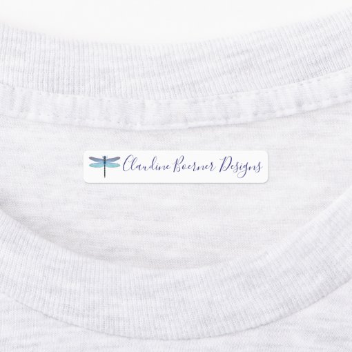 Dragonfly Labels for Fabric Crafter or Artist | Zazzle