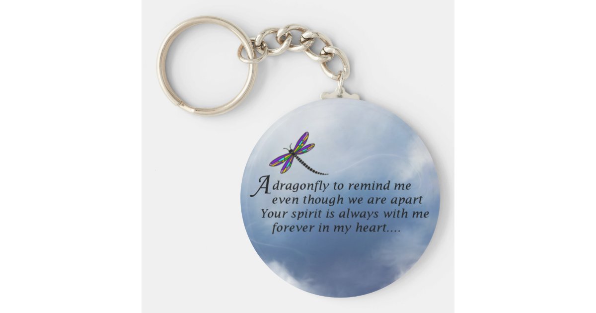 Dragonfly Memorial Poem Keychain | Zazzle.com