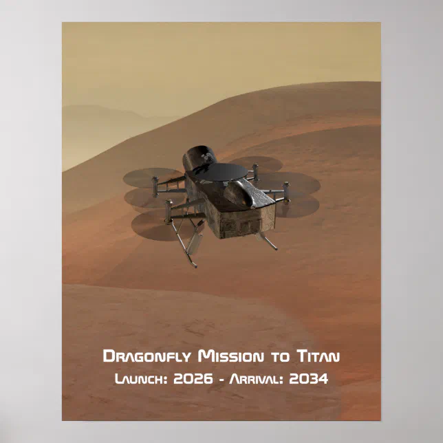 Dragonfly Mission to Titan Poster | Zazzle