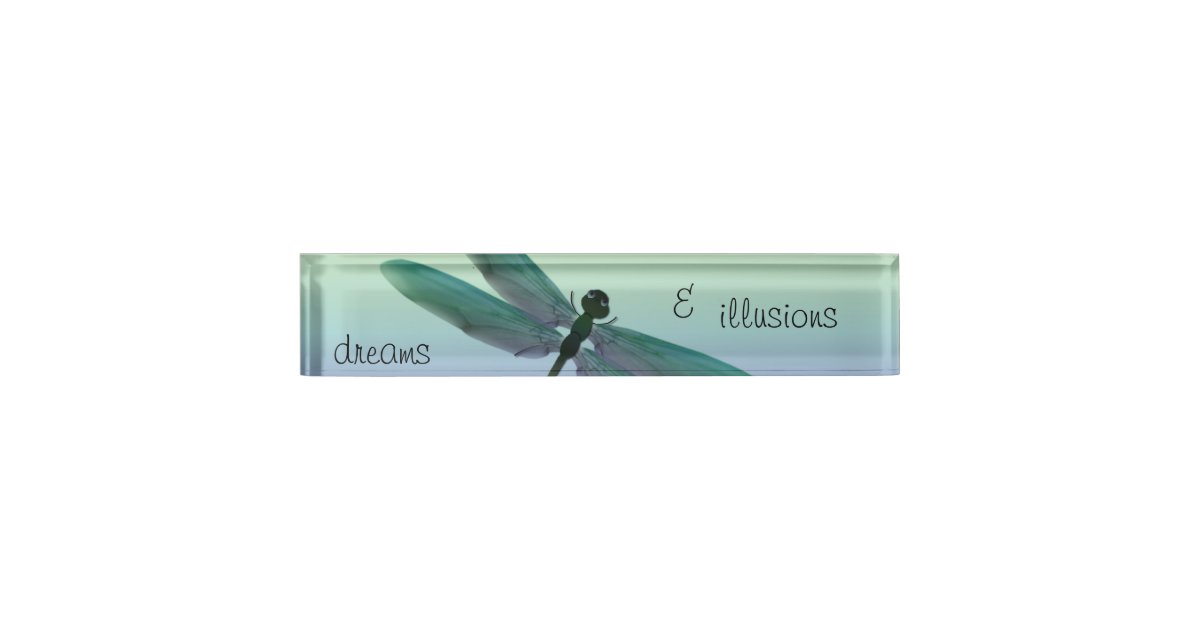 Dragonfly Name Plate | Zazzle