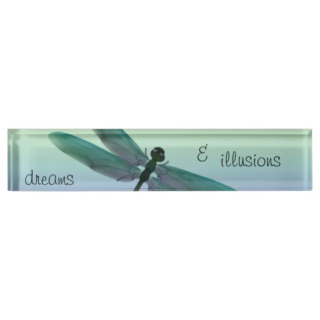 Dragonfly Name Plate | Zazzle