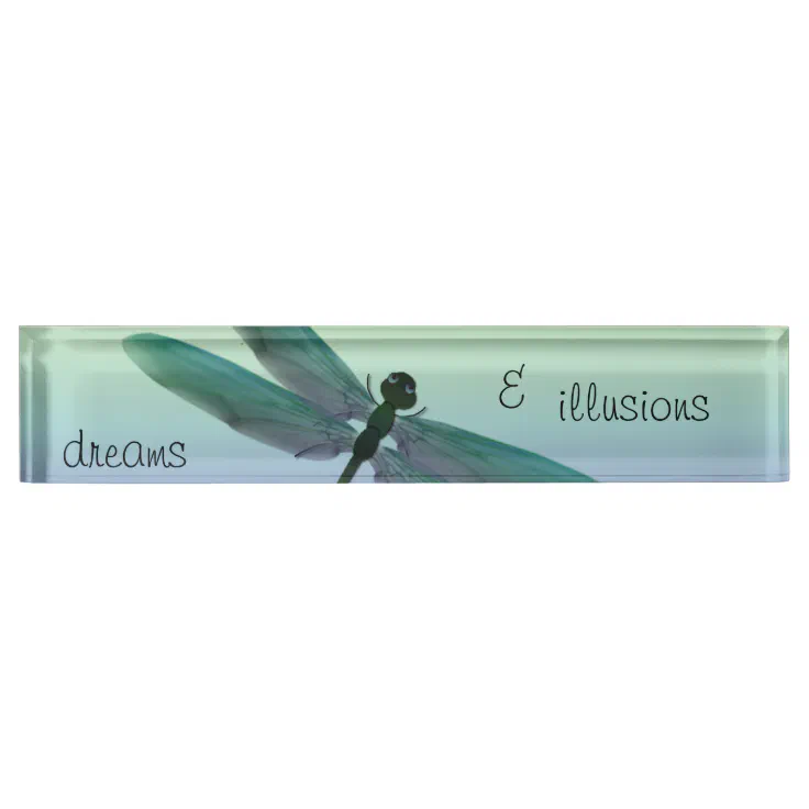 Dragonfly Name Plate | Zazzle