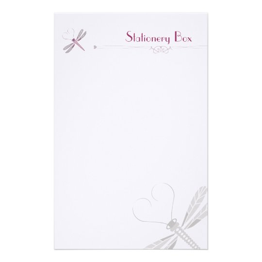Dragonfly Personal Note Paper | Zazzle.com