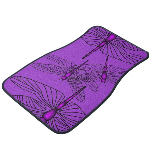 Dragonfly Purple Car Mat Set | Zazzle