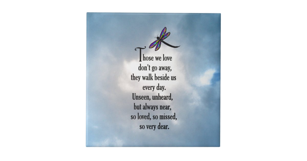 Dragonfly "So Loved" Poem Ceramic Tile | Zazzle