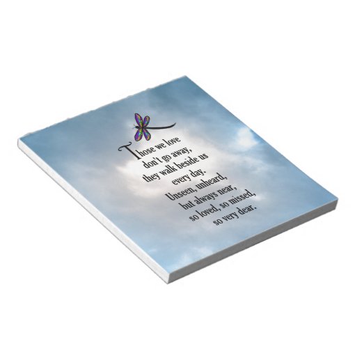 Dragonfly "So Loved" Poem Notepad | Zazzle