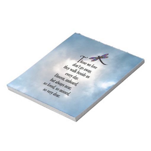 Dragonfly "So Loved" Poem Notepad | Zazzle