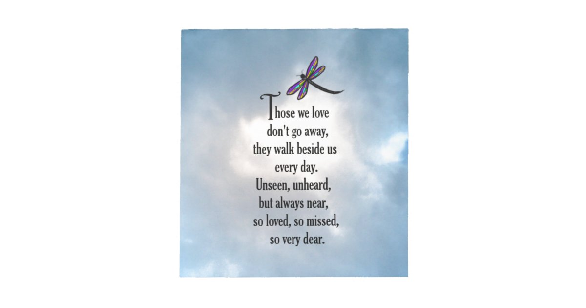 Dragonfly "So Loved" Poem Notepad | Zazzle