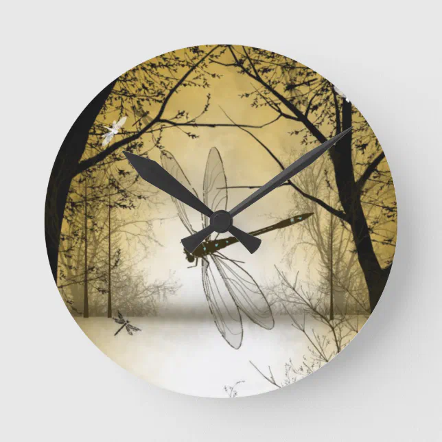 Dragonfly Wall Clock | Zazzle