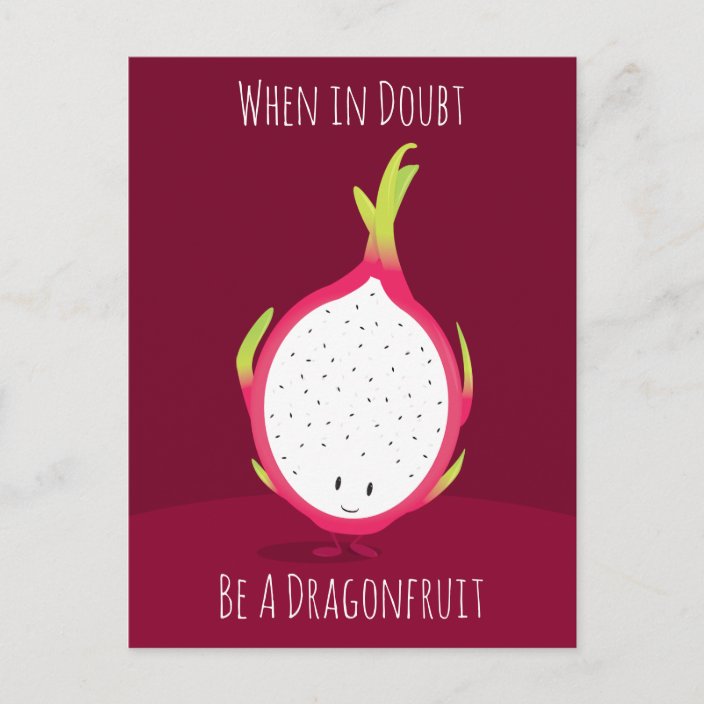 Dragonfruit Food Smiling Cartoon Character | Postcard | Zazzle.com