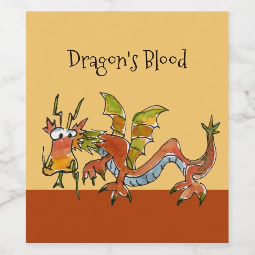 Dragon's Blood Wine Label | Zazzle