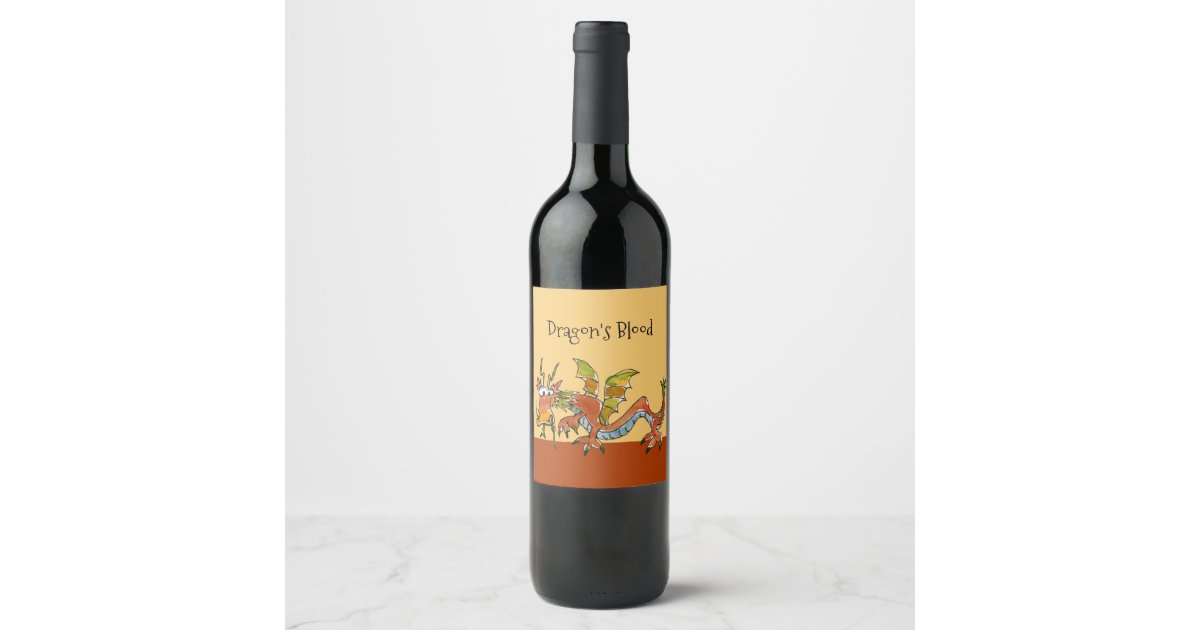 Dragon's Blood Wine Label | Zazzle