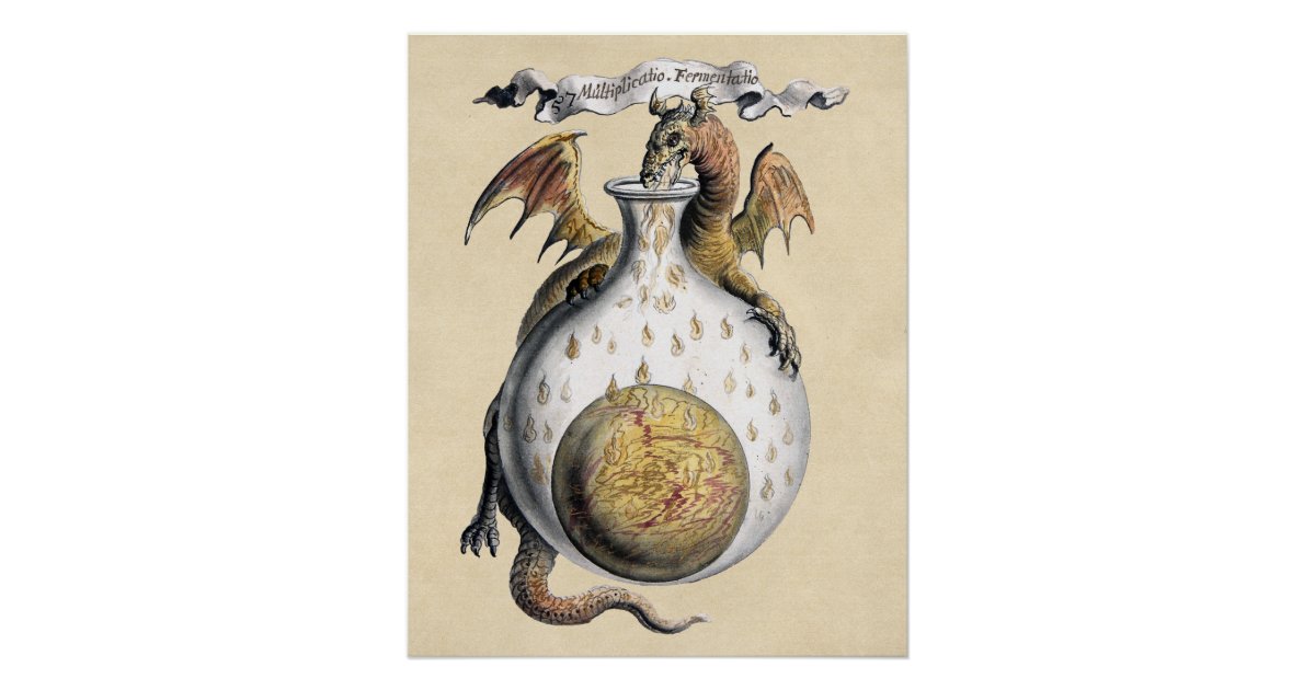 Dragon's Crucible of Alchemy Perfect Poster | Zazzle