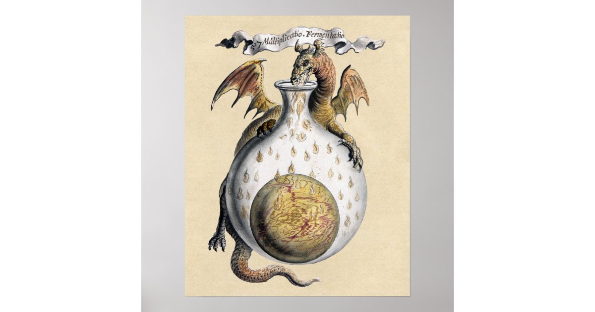 Dragon's Crucible of Alchemy Poster | Zazzle