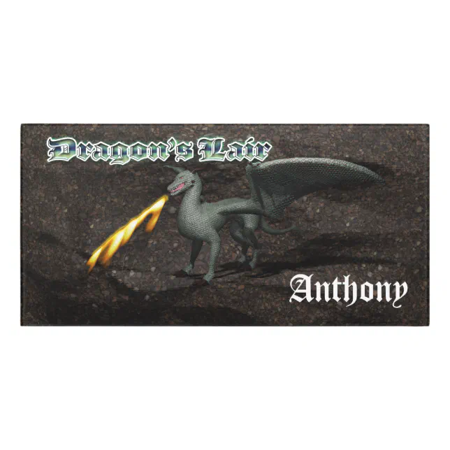 Dragon's Lair Personalized Door Sign | Zazzle